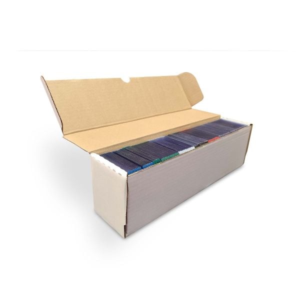 Open BCW 14 inch box for topload card holders filled with toploaders ...