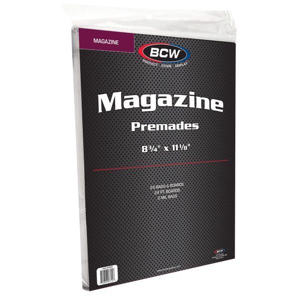 BCW Comic Book Premades. Magazine. 25 bags and boards. – Collectors Hub