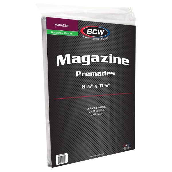 BCW Comic Book Premades. Magazine. reasealable closure. 25 bags and ...
