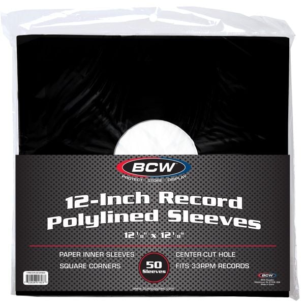 Package of BCW 12 Inch Record Paper Inner Sleeves - Polylined - With ...