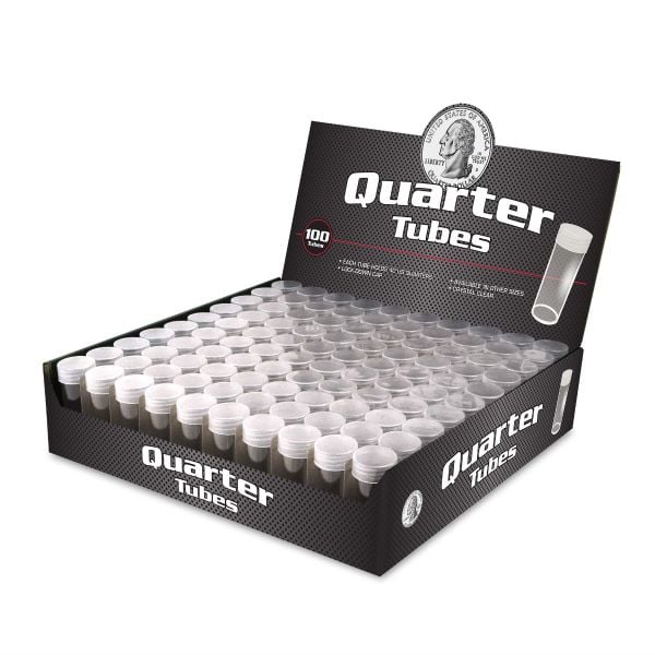 Open box of BCW Coin Tubes - Quarter – Collectors Hub